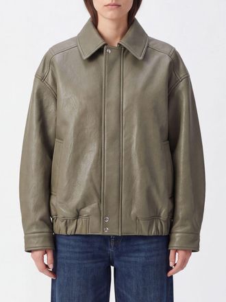 A Gold E Veste en cuir synth&eacute;tique avec col classique et ourlet &eacute;lastiqu&eacute;