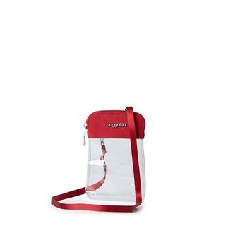 Baggallini Sac à bandoulière Stadium Clear Bryant pour femme, taille unique, Rouge, Taille unique