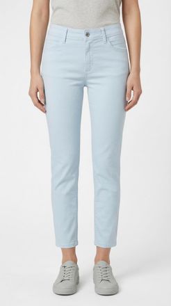 MAC Broeken 7/8-Hose MAC SLIM 7/8, Damen, Gr. 48, L&auml;nge 27, blau (ice blau ppt), Web, Obermaterial: 97% Baumwolle, 3% Elasthan, slim fit 7/8-L&auml;nge, Hosen 7/8-Hose