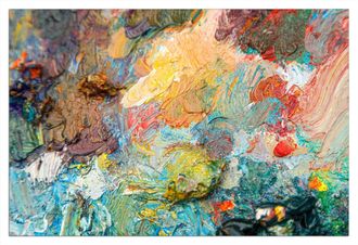 Wallario selbstklebendes Poster - K&uuml;nstlerischer Farbrausch, Aufkleber in Premiumqualit&auml;t, Klebefolie Gr&ouml;&szlig;e: 61 x 91,5 cm (Maxiposter)