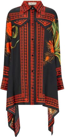 Blumarine Femme, Robes, Multicolore, Taille: 38 FR Robe chemise imprim&eacute;e