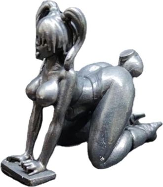 Generic Schwarze Messingfiguren, sexy pralle kniende Position, nackte Frau, Schreibtisch-Ornamente, Kupfer, weibliche Kunst, Miniatur f&uuml;r Zuhause, Auto, Bar, 