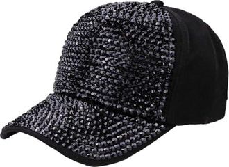 Generic Casquette de baseball dété 2026 pour femme avec strass pour activités de plein air, Noir, Taille unique