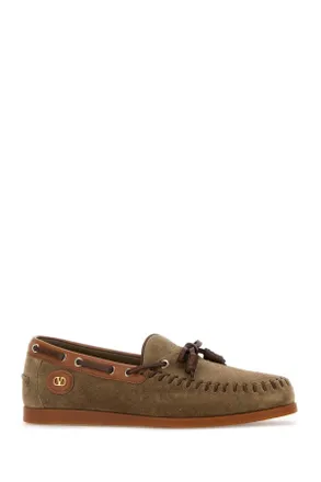 Valentino Garavani 7y2s0k85btl Amv Darkkhakitobaccobarkbrown Mocassini Loafers
