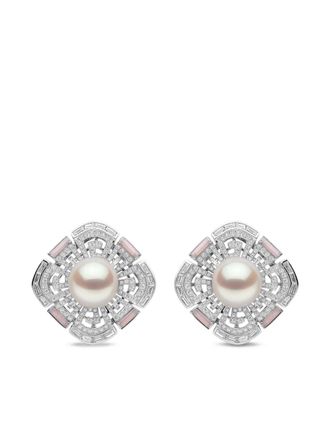 Yoko London boucles doreilles Cleopatra serties de diamants - Argent