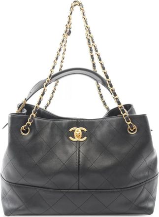 Chanel 2021-2025 Small CC Lambskin Coco hobo bag - Schwarz