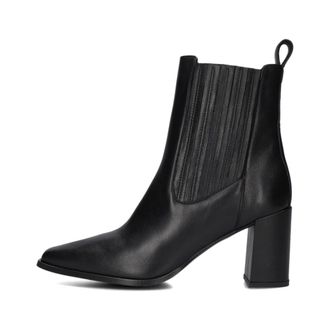Notre-V Schwarze Leder-Stiefeletten - - Shoes - Damen - Schwarzk - 42 EU