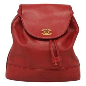Chanel Pre-owned Lederrucksack - - Pre-owned - Damen - Rot - ONE SIZE