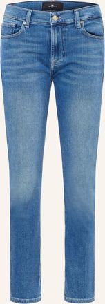 7 For All Mankind Skinny Jeans Relaxed Skinny Mit Schmuckperlen blau