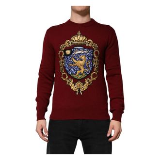 Dolce & Gabbana Rundhalspullover - - Knitwear - Herren - Rot - S