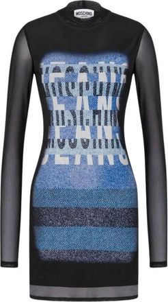 Moschino Femme, Robes, Multicolore, Taille: 34 FR Printed Mesh Dress