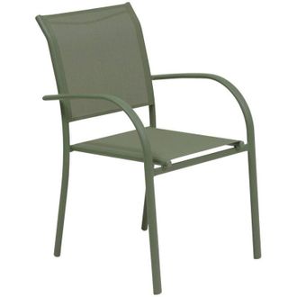 Hesperide Fauteuil de jardin Piazza empilable vert laurier - Hesp&eacute;ride