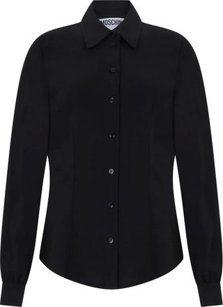 Moschino Femme, Blouses et Chemises, Noir, Taille: 40 FR Chemise Classique &agrave; Manches Longues