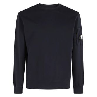 C.P. Company C.p. Company, Homme, Sweatshirts et sweats &agrave; capuche, Bleu, Taille: M SweaT-shirt ras du cou en molleton l&eacute;ger