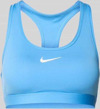 Nike Slim Fit Sport-BH mit Logo-Print Modell Swoosh