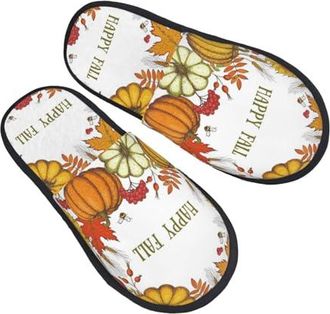 Generic Pantoufle Joyeux Automne, Citrouille, Tournesols Chaussons Hiver L&eacute;g&egrave;res Chaussures Pour Femme Homme Unisex M