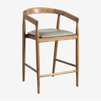 Sklum Sklum - Visby hoher Lederhocker (70 cm) Bamboo Grün