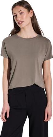 Street One A323114 T-Shirt de Couleur Unie, Marron Pierre, 42 Femmes