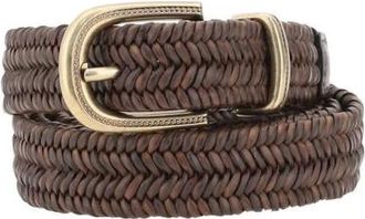Brunello Cucinelli Femme, Accessoires, Brun, Taille: ONE Size Braided Stretch Leather Belt