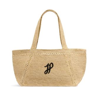 Patou Bestickte Logo-Tragetasche - - Bags - Damen - Beige - ONE SIZE