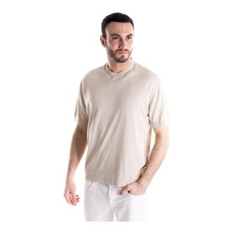 Paolo Pecora Homme, Pulls, Beige, Taille: XL T-shirt col rond