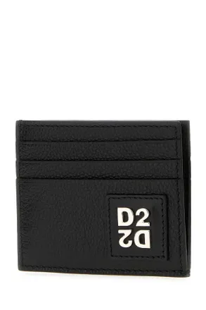 Dsquared2 Mens Black Leather Card Holder Borse A Mano Bag
