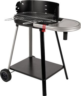 HOME MAISON Holzkohlegrill Vulcano 2000 mit gusseiserner Wanne und verchromtem Stahlrost
