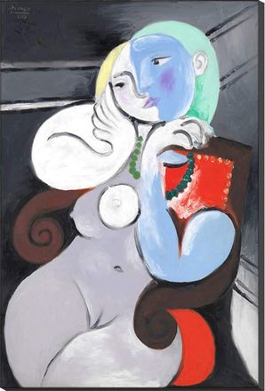 Annick Goutal Nackte Frau Im Roten Sessel Von Pablo Picasso Leinwand Ölgemälde Kunstreproduktion Auf Leinwand Gedruckt Wandkunst Giclée-Kunstwerk Für Hauptdekoratio
