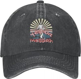 Generic Casquette de Baseball Hat Yeshua Messiah Ventage Sunset Art en Denim d&eacute;lav&eacute; et Vieilli pour Hommes Femmes id&eacute;ale l&eacute;t&eacute; Ajustable Le Sport Les activit&eacute;s