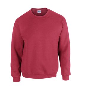 Gildan Herren Sweatshirt aus Fleece mit Rundhalsausschnitt, Stil G18000/1x Antique Cherry Red & 1x HL Kauf Notizblock, XXL