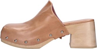 Lorena Paggi Lorena Paggi, Femme, Chaussures, Beige, Taille: 37 EU Leather Sabot