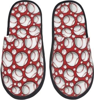 Generic Baseball Mignon Unisexe Chaussures De Maison Chaud Slippers Peluche Chaussons Pour Maison Hiver Int&eacute;rieur L