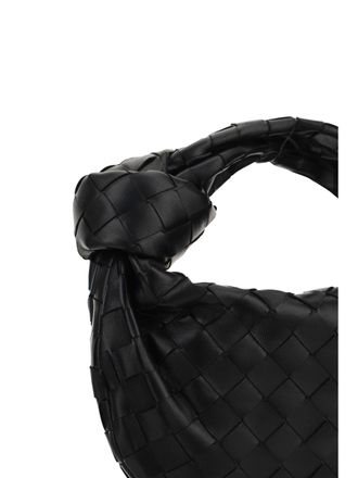 Bottega Veneta Womens Jodie Mini Handbag Black-Gold Lambskin Handbags Hand Bags