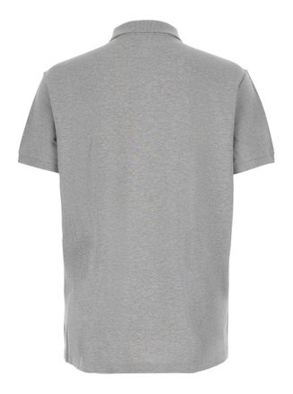 Polo Ralph Lauren Mens Polo Shirt Custom Fit Grey Cotton T-Shirts And Polos