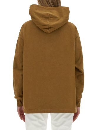 Acne Studios Logo-Embroidered Cotton Sweatshirt - Brown