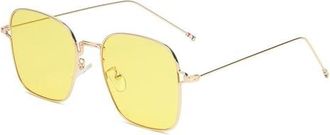 Generic Lunettes De Soleil Tendance &Agrave; Monture M&eacute;tallique Large, Id&eacute;ales For La Photographie En Ext&eacute;rieur, For Hommes Et Femmes.(Yellow)