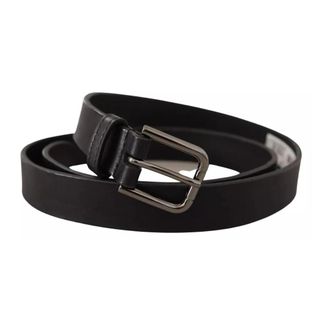 Dolce & Gabbana Schwarzes Leder Metall Schnalle G&uuml;rtel - - Accessories - Herren - Schwarzk - ONE SIZE