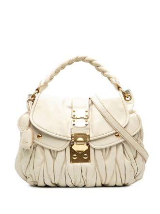 Miu Miu sac à bandoulière Matelasse Nappa Coffer (2010) - Blanc