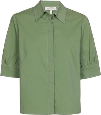 Marie M&eacute;ro Femme, Blouses et Chemises, Vert, Taille: 46 FR Puffy Sleeve Shirt