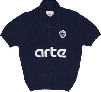 Arte Homme, Pulls, Bleu, Taille: S Football Knit