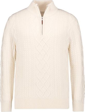 GANT Herren Troyer beige Lammwolle unifarben
