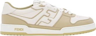 Fendi Low-Top Sneaker - Calf Leather Sneakers With Side Logo And Rubber So - Gr. 7 - in Weiß - für Damen
