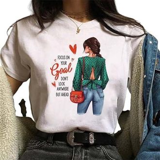 Keephen Chic Mode Filles Impression 3D T-Shirts pour Femmes Casual &Eacute;t&eacute; Manches Courtes Col Ras du Cou Pullover Blouse Tops