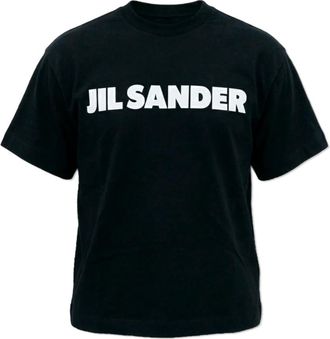 Jil Sander Femme, Tops, Noir, Taille: 42 FR Logo T-Shirt