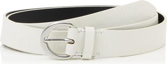 Calvin Klein Damen Gürtel Classic Buckle 3,0 cm Ledergürtel, Weiß (Lily White), 105 cm