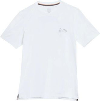 Paul Smith Homme, Tops, Blanc, Taille: M T-Shirt Logo