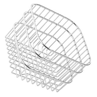 Amosfun Aufbewahrungskorb Edelstahl Drahtkorb Quadratisch F&uuml;r Obst Und Gem&uuml;se Mit Leichtem Gewicht F&uuml;r K&uuml;chenarbeitsplatte Und Speisekammer 31x31x15cm