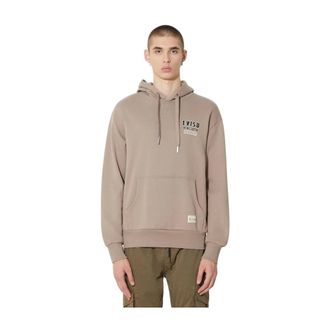 Evisu Homme, Sweatshirts et sweats &agrave; capuche, Beige, Taille: XL Double Kamon EMB Sweat &agrave; capuche