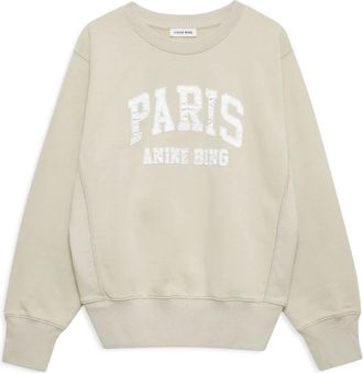 Anine Bing Femme, Sweatshirts et sweats &agrave; capuche, Beige, Taille: 42 FR Harry Shrunken SweaT-shirt