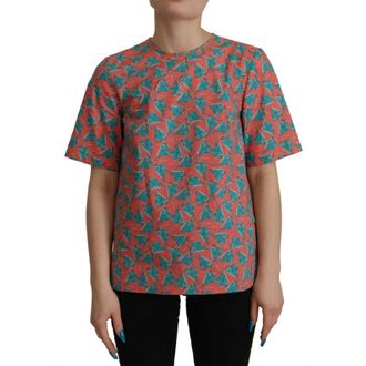 Dolce & Gabbana Kurz&auml;rmelige Blusenoberteil - - Tops - Damen - Rosa - XS
